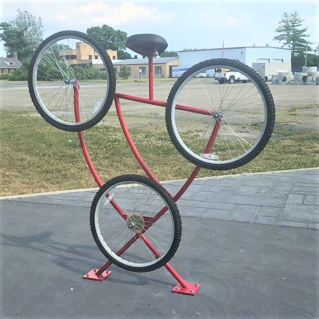Three wheel public art | Roadtirement