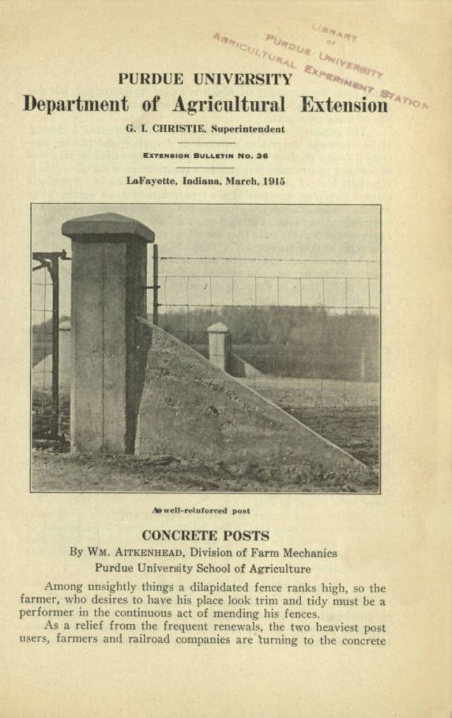 Old concrete fence posts dot the Midwest | Roadtirement